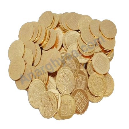 Lakshmi Kubera Coin Set of 108| Puja Coins | Anarghyaa.com | Puja items ...
